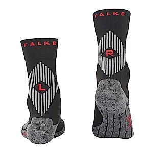 FALKE Unisex 4 GRIP Stabilizing Athletic Socks, Mid Calf, Compression Sock, Light Weight, Breathable Quick Dry, Nylon, Black (Black 3019), 9-10, 1 Pair