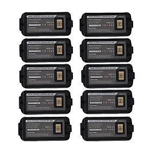 Youejoeq (10pcs) CK3 Battery Replacement for Honeywell Intermec CK3 CK3X CK3A CK3C CK3C1 CK3N CK3N1 CK3R EDA60K/EDA61K 318-034-001 AB17 AB18 Battery Barcode Scanner 6800mAh