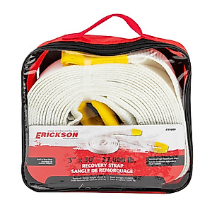 Erickson 59800 White 3" x 30' Recovery Strap,27,000 lbs Breaking Strength, 13,500 lbs Maximum Vehicle Weight Capacity