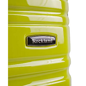 Rockland Melbourne Hardside Expandable Spinner Wheel Luggage, Two Tone Green, Carry-On 20-Inch