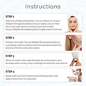 Wildpier Beauty Dermaplaning Tool Razors, Facial Hair Removal for Women, Plant Based Hair Trimmer Shaver for Face, Eyebrows, Chin, Jawline, Underarms, Bikini