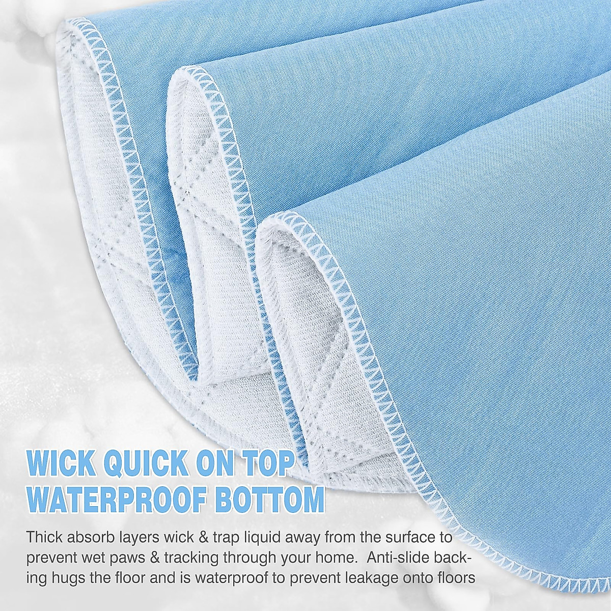 Washable Pee Pads for Dogs - Reusable Puppy Pads Pet Training Pads, Waterproof Dog Pee Pads Pet Pads for Dog Bed Mat, Super Absorbing Whelping Pads Potty Pad, 18"x24", 2 Pack