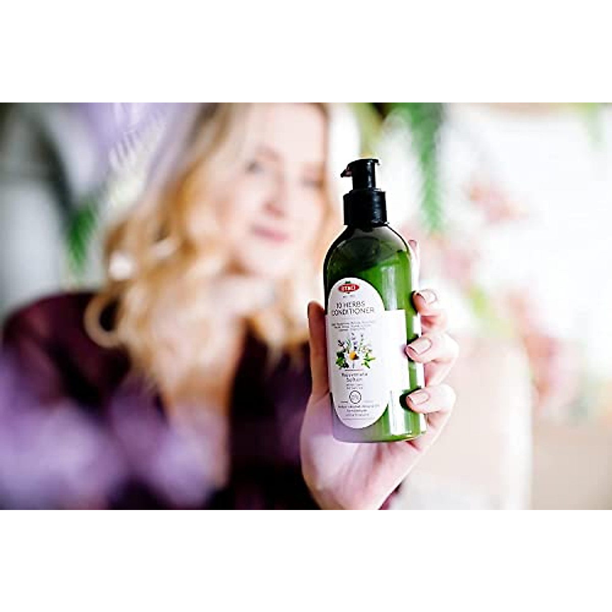 OTACI 10 Herbs Rejuvenate and Soften Conditioner for All Hair Types, Sage, Peppermint, Melissa, Rosemary, Myrtle, Storax, Thyme, Juniper, Lavender, Chamomile, No Paraben, No Alcohol Herbal Conditioner