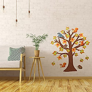 168 Pieces Classroom Tree Bulletin Board Set Seasonal Tree Winter Fall Spring Summer Tree Decor Family Tree Board Tree Classroom Tree with Seasonal Cutouts for Back to School Classroom Decor