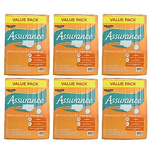 Equate Assurance Maximum Absorbency Unisex Premium Quilted Underpad Value Pack, XL, 30 Count (Pack of 6)