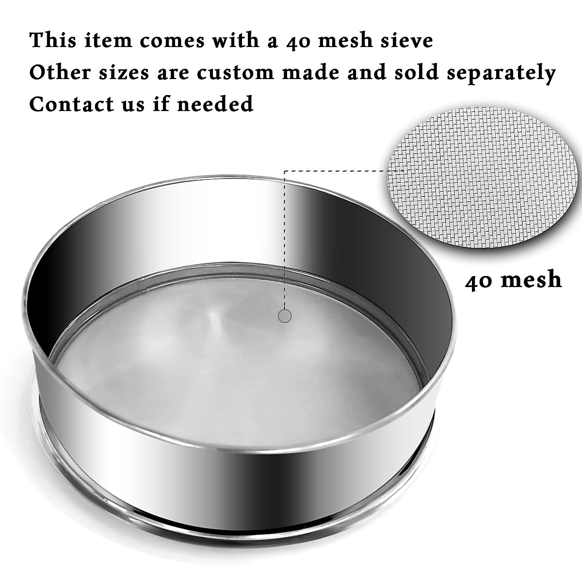 110V Stainless Steel 300mm/40 Mesh Electric Vibrating Sieve Machine Sifters for Powder Particles