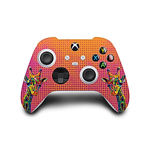 Head Case Designs Officially Licensed P.D. Moreno Giraffe Animals II Vinyl Sticker Gaming Skin Decal Cover Compatible With Xbox Series S Console and Controller Bundle