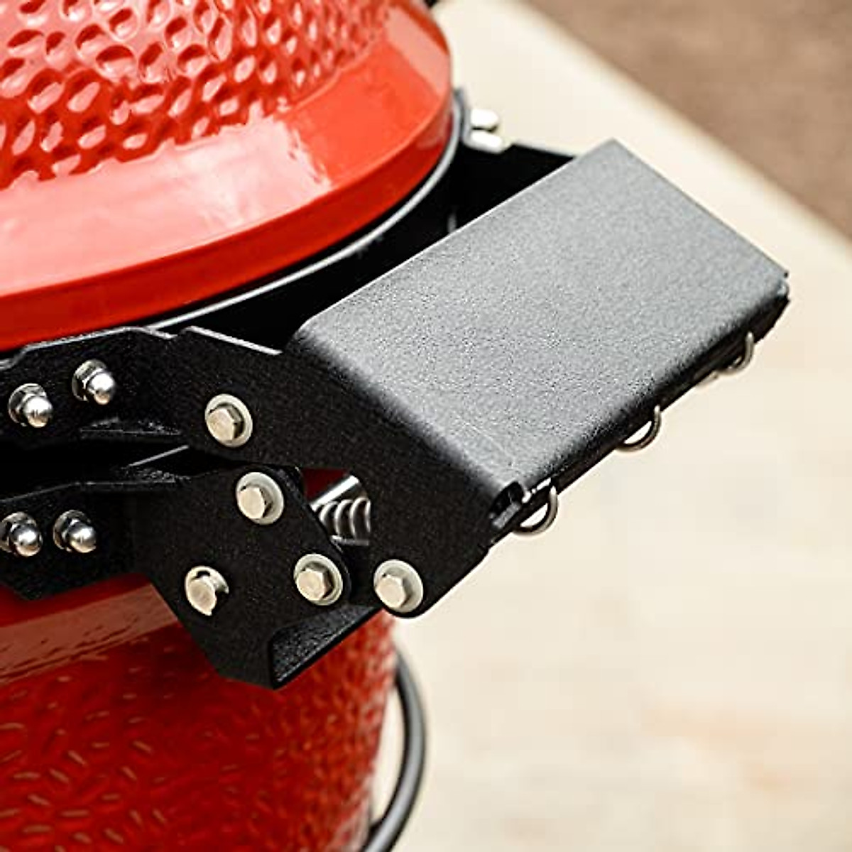 Kamado Joe BJ24RH Big Joe I 24-inch Charcoal Grill with Cart and Side Shelves, Blaze Red