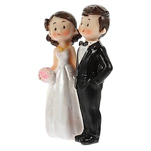 Toyvian Wedding Doll Ornaments Couple Sculpture Lovely Cake Decor Wedding Cake Decorations Rustic Cakes Toppers Delicate Couple Figure Wedding Cake Figurine Groom Desktop China Bride Resin