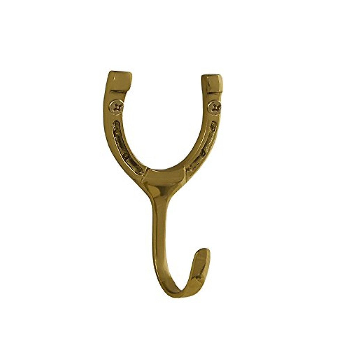 Horse Fare Single Small Horseshoe Hook Onesz Brass