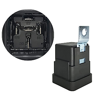 irhapsody 1 PACK 40/30 AMP 12V DC Waterproof Relay and Harness - Heavy Duty 12 AWG Tinned Copper Wires, 5-PIN SPDT Automotive Relay