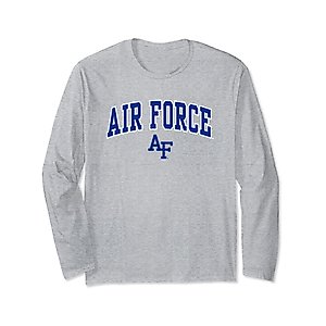 Air Force Falcons Arch Over Heather Gray Officially Licensed Long Sleeve T-Shirt