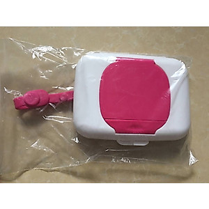 Portable Wet Tissue Box Wipes Dispenser Case Outdoor Tissue Box for Baby Travel (red)