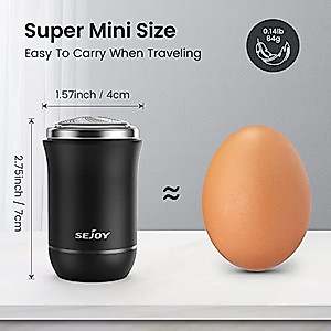 Sejoy Mini Electric Shaver for Men,Facial Hair Remover for Women,Pocket Size Washable Electric Razor,Wet Dry Beard Trimmer,Rechargeable,Portable,for Face, Arms, Legs,Suitable for Home,Car,Travel