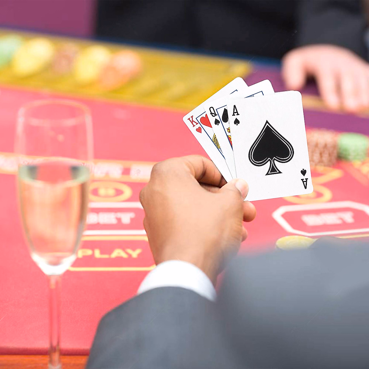 LotFancy Pinochle Playing Cards, 2 Decks of Cards, Blue and Red, Special 48 Card Deck