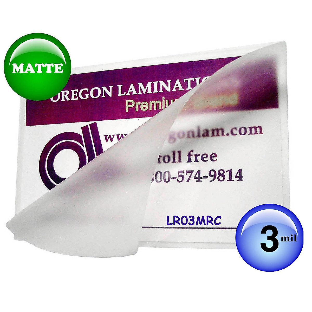 Oregon Lamination Hot Laminating Pouches Letter (Pack of 100) 3 Mil 9 x 11-1/2-inch Matte/Matte