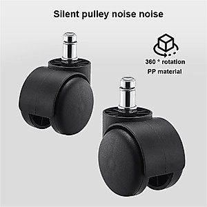 JHKZUDG PU Leather Round Rolling Stool with Wheels,360°Swivel Height Adjustable Stool Chair, Modern Round Rolling Stool with Footrest, for Home Work Spa Salon Massage Stools,Red