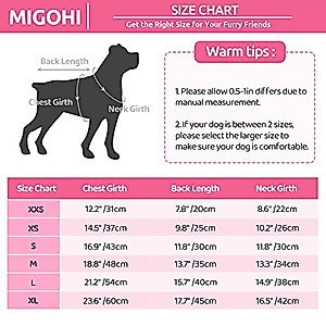 MIGOHI Small Dog Coat, Waterproof Puppy Down Jacket Padded Vest with Hooded for Cold Weather, Reflective Dog Winter Coat Snowproof Dog Jackets with 4 Legs Pet Apparel for Small Medium Dogs, Blue XS
