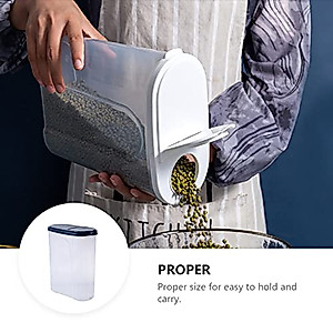 UPKOCH 2pcs Sealed Flours Storage Bucket Dispensers Fruit Kitchen Flour and Out Snacks Can White Canister Snack Grain Grains Pantry Cereal Rice Plastic Sugar Tank Food Dry Blue