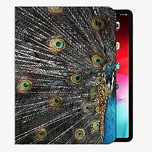 YENDOSTEEN iPad Air 5th Generation Case 2022 / iPad Air 4th 2020 Case 10.9 Inch,Bird Display Tail Peacock Smart Case with Soft TPU Back,Auto Wake/Sleep