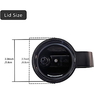 VIGOR PATH Auto Flip Spout Lids for Wide Mouth Water Bottles (12oz-64oz) - BPA-Free Sports Cap Top Replacement Fits Most Wide Mouth Sports Water Bottles - (Set of 2)