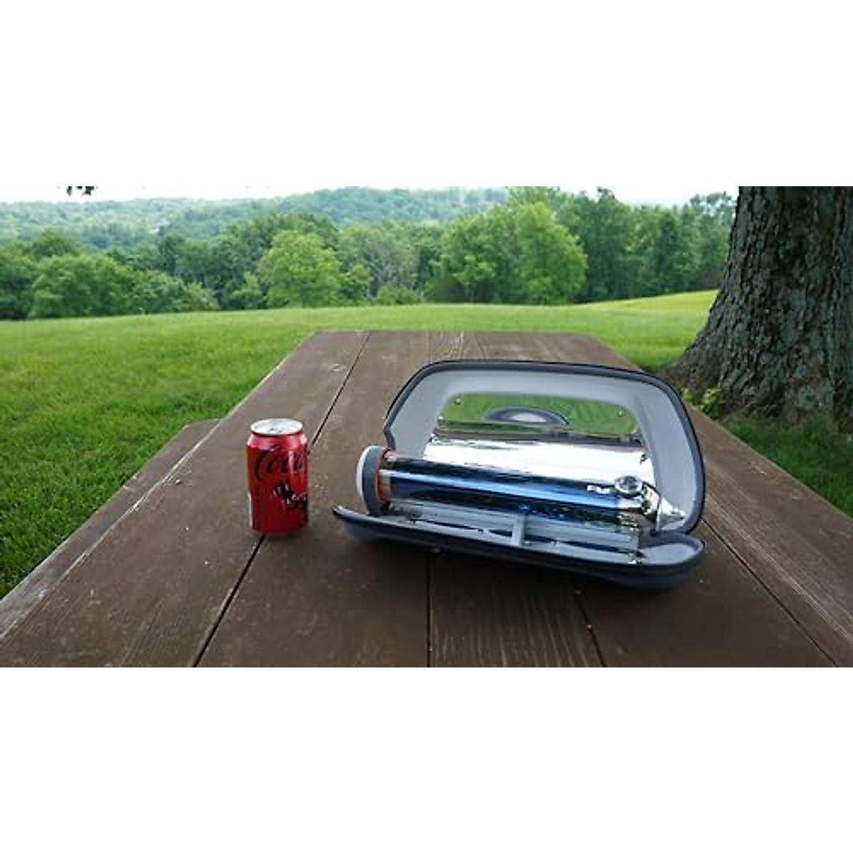 GOSUN Go Portable Camping Stove for 0.9 L Food | Effortless Outdoor Cooking with Fusion Solar Oven | Patented Solar Cooking Technology | Solar Oven Ideal for Hiking & Camping | Silver