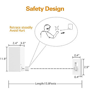 JOOM Retractable Clothesline Indoor Clothes Lines retracting | Heavy Duty for Drying Laundry line Outdoor|Wall Mounted Stainless Steel 13.8Feet (One line,Gold)