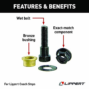 Lippert Components - 216567 Motorized Step Wet Bolt Replacement Kit for Coach Step