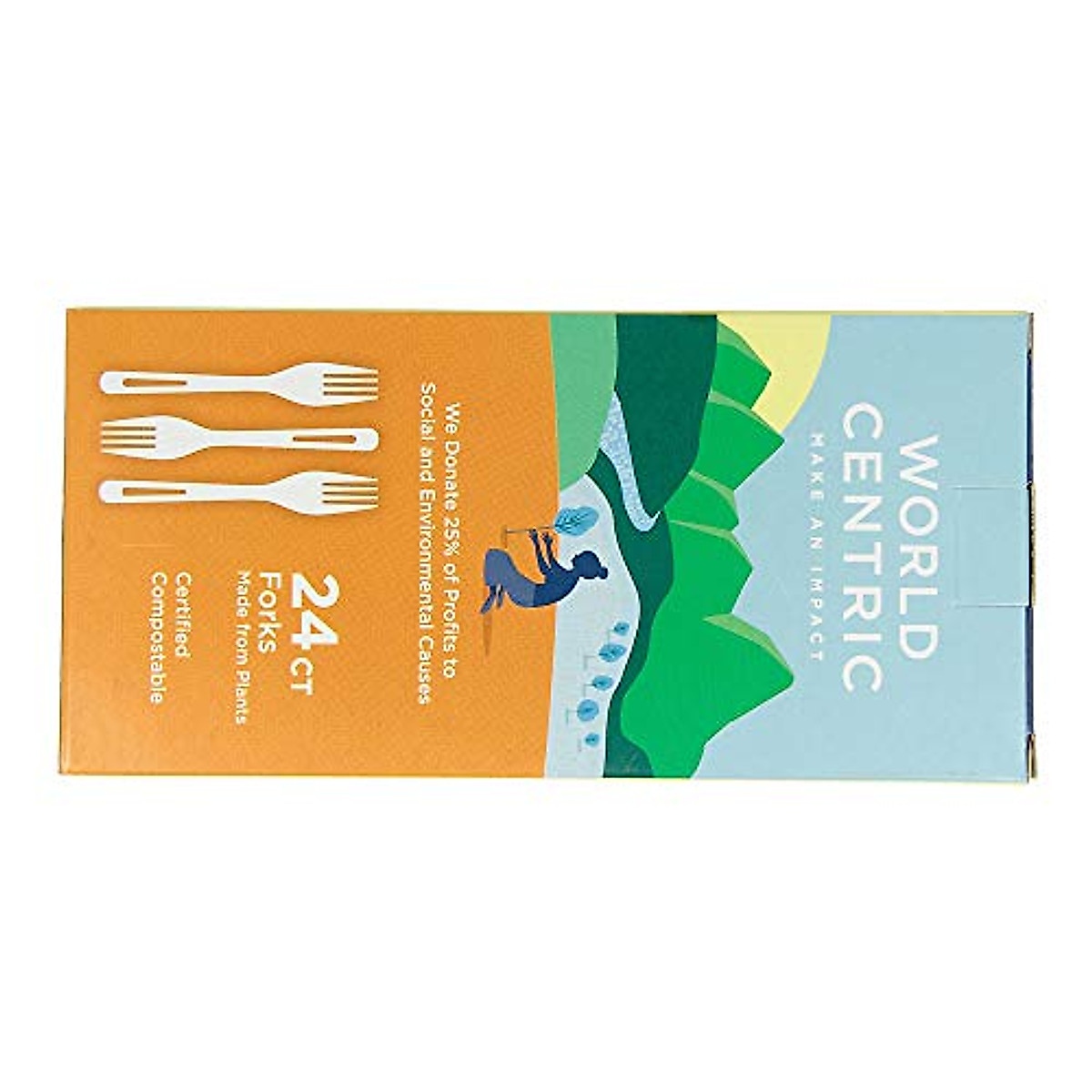 World Centric, 24 Count (Pack of 1), Natural Corn Starch Forks