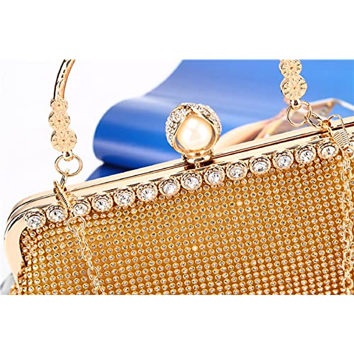 seropian Women's Rhinestone Bag Sparkling Chain Handbag Evening Clutch Purse Small Evening Formal Bag for Wedding,Party,Club