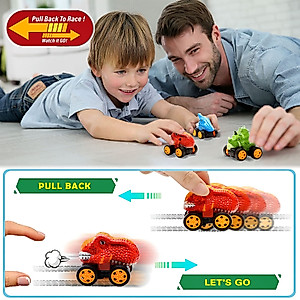 Dinosaur Toys for 3 Year Old Boys,Spray Mist Dinosaur Toys for Kids 3-5,Lights/Roaring/Music Kids Toys for Boys with 3 Dinosaur Pull Back Toy Cars,Toys for 2 3 4 Year Old Boys,Christmas Birthday Gift