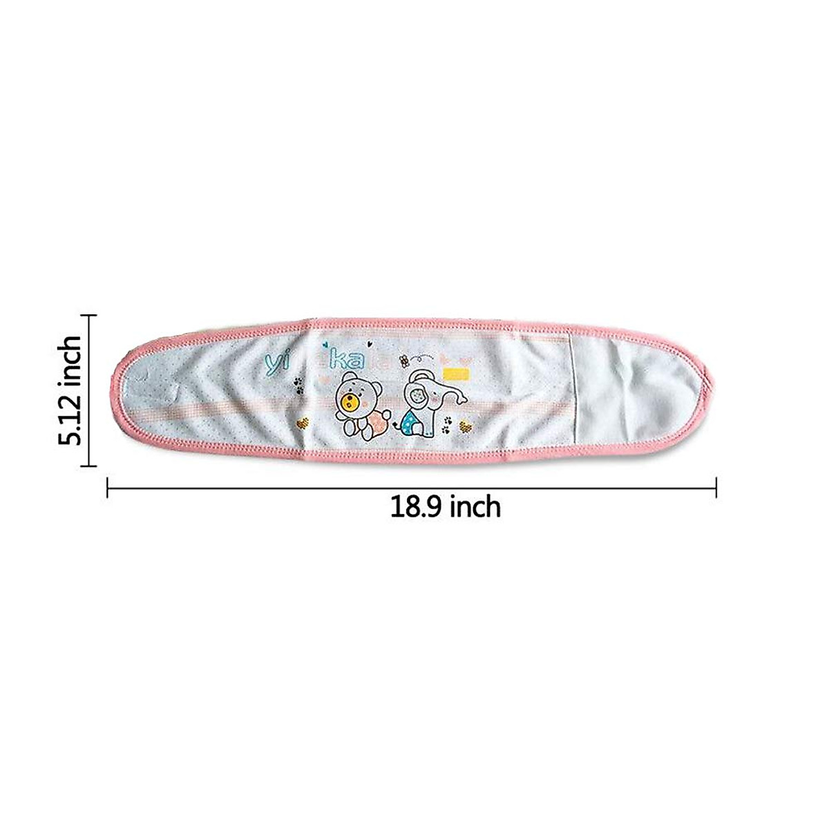 Lzttyee 4PCS Cotton Baby Infant Belly Band Cartoon Soft Umbilical Cord Navel Belt (Random Color)