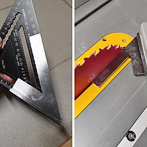 Boomgood 45 Degree Miter Square Machinist Engineer Square with Base DIN 875/2 Angle Ruler Hardened Steel 6x4 Inch, Silver