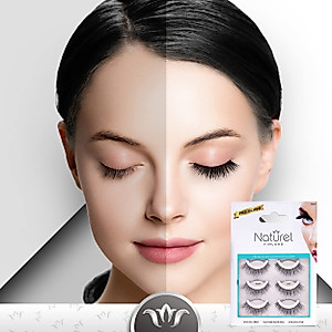 Reusable Fake Eyelashes – Lightweight, Self-Adhesive False Lashes – No Sticky Lash Glue Required: 3 Sets