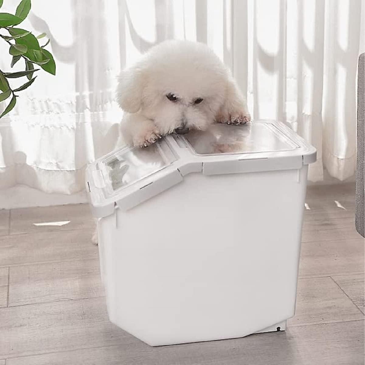 RUIAN 2pcs Food Container, Food Storage Box With Lid and Shovel, Airtight Kitchen Storage Container for Storing Dry Food, Cat/Dog Food Storage Container, Large