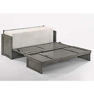 Night & Day Murphy Cube Queen Cabinet Bed Professionally Assembled by SDS Cabinet Beds with Custom 6" Memory Foam Mattress (Limited & Exclusive to SDS, Rustic Gray Finish)