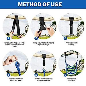 KPX Ourdoor Hanging Hammock Chair – Comfortable Tree Swing Chair Large Size 110X130cm （Without Pillows）- 330 Lbs Weight Capacity (Dark Gray)