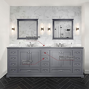 Bell+Modern Tybee 84 in. W x 22 in. D Navy Blue Double Bath Vanity