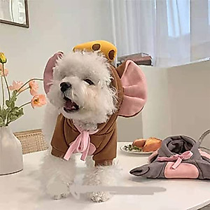 Doggies Soft Comfy Sweatshirt Breathable Dog Outfit Pet Printed Clothes Pet Dogs Jacket Hoodies for Dogs Puppy T Shirts Brown XX-Large