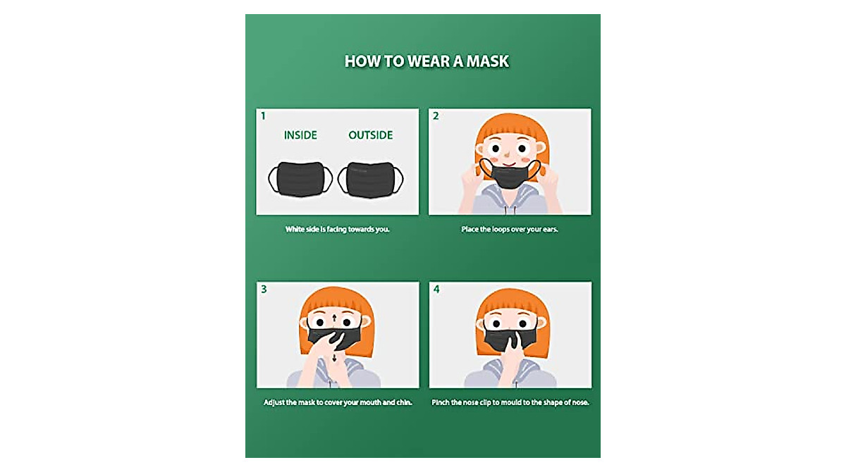 FriCARE ECOGUARD Kids Face Mask, Made-in-USA, 3-Layer Disposable Mask ...
