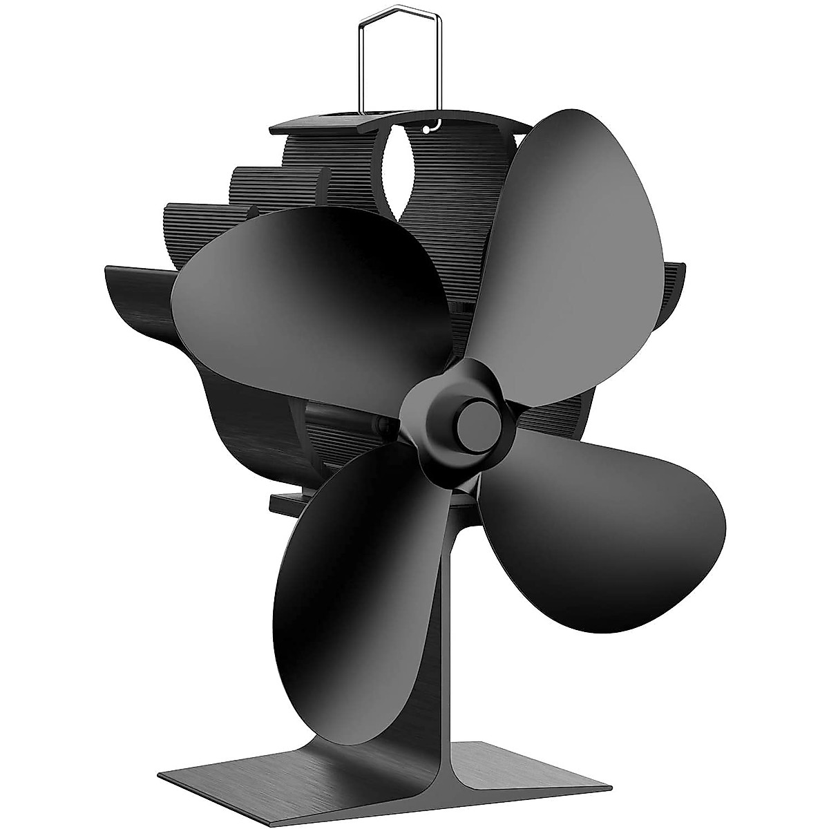 OCROUKI Heat Powered Stove Fan, 4 Blades Wood Stove Fan,Silent Heat Powered Fireplace Fan,No Electricity Required,for Gas/Pellet/Wood Log Burner Fireplace