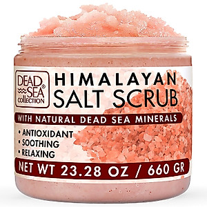 Dead Sea Collection Himalayan Salt Scrub – Exfoliating Body Scrub for Women – Moisturizing and Nourishing Skin – with Pure Oils and Dead Sea Minerals (23.28 Oz)