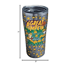 Tervis Peanuts Halloween Great Pumpkin Triple Walled Insulated Tumbler Travel Cup Keeps Drinks Cold & Hot, 20oz Legacy, Stainless Steel