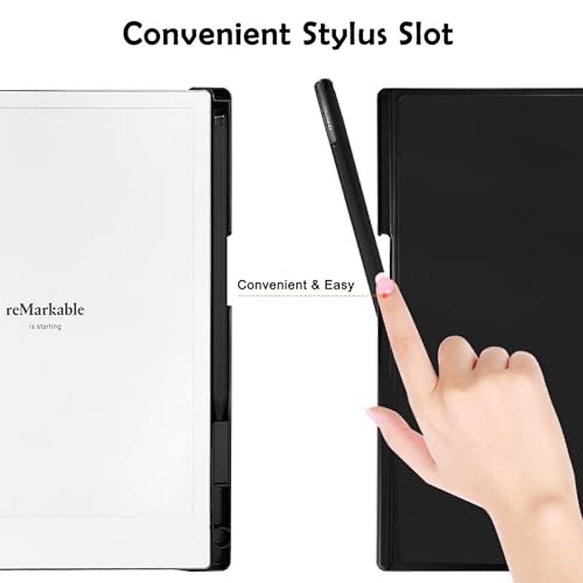 Aippdo Case for Remarkable Paper Pro Tablet 11.8" (Released in 2024), Hard Back Shell Protective Book Folio Cover with Built-in Pen Holder, with Auto Sleep/Wake Function.