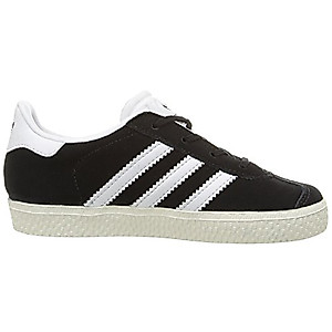 adidas Originals Unisex-Baby Gazelle Sneaker, Core Black/White/Gold Metallic, 6Toddler