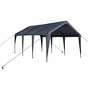 NOWENSOL Carport 12x20ft Car Port Garage Canopy Heavy Duty Car Tent Without Sidewalls & Doors, All Season and Portable Garage for Boat, Wedding Party, Outdoor Camping, Commercial, UV Resistant
