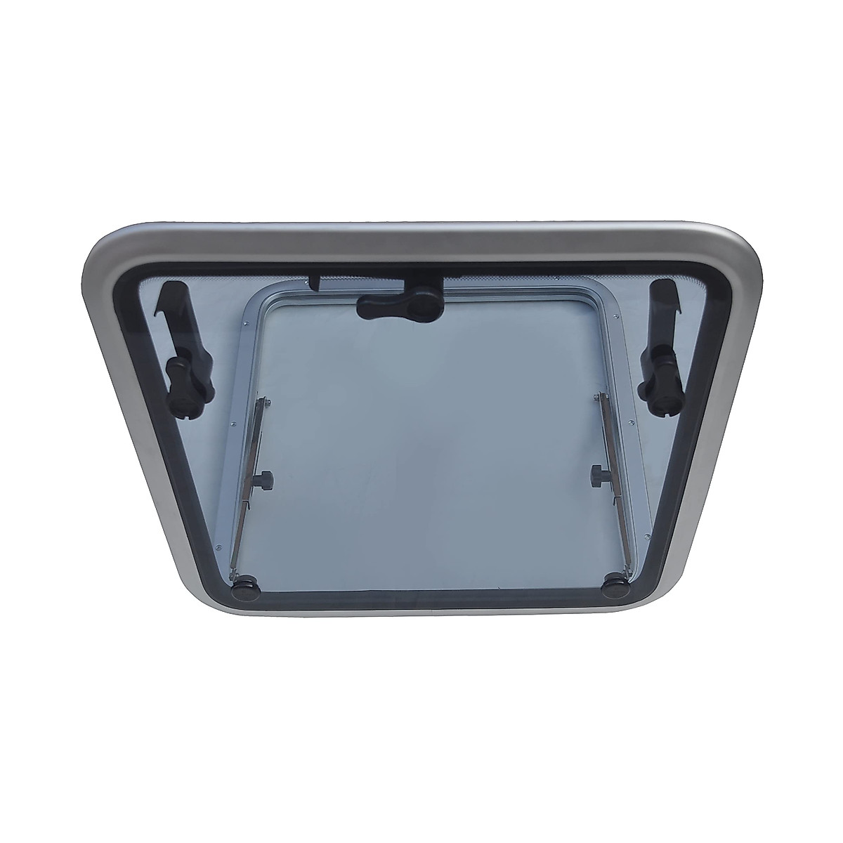 Galamarine 16.7"x16.7" Deck Hatch - Anodized Aluminum Square Hatch/Marine Porthole with Tempered Glass for Boat/Yacht/RV