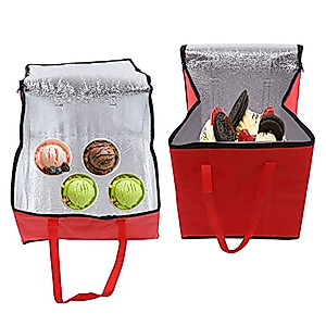 Insulated Bag Food Delivery Bag - Multi Size Non Woven Fabric Warmer Keeping Aluminum Foil Baking Portable Insulation Bag(2)