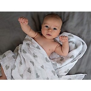 CozyBubs Muslin Swaddle Blankets - Breathable and Skin-Friendly Swaddle Blanket for Girls and Boys - Perfect Nursery Essential and Baby Shower Party Gift - 47 x 47 inches 3-Pack