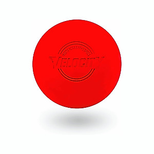 Velocity Massage Lacrosse Ball for Muscle Knots, Myofascial Release, Yoga & Trigger Point Therapy - Firm Rubber Scientifically Designed for Durability and Reliability - Red, 2 Balls